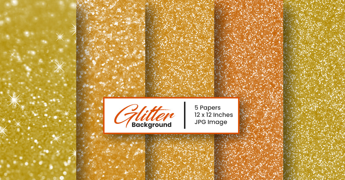 Golden Glitter Digital Paper or Sparkling Festive Texture Background
