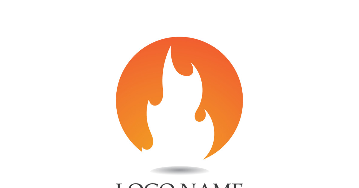 Fire and flame oil and gas symbol vector logo v107