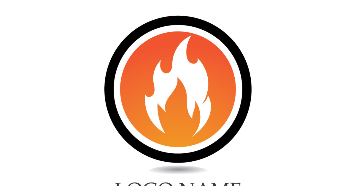 Fire and flame oil and gas symbol vector logo v21