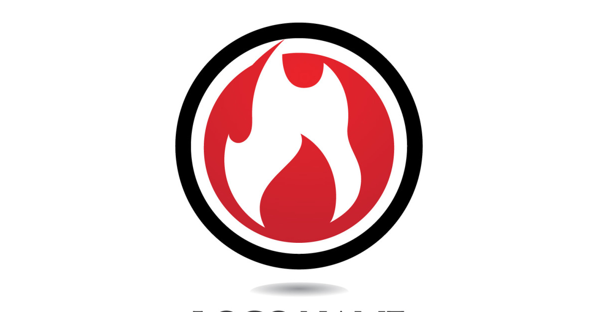 Fire and flame oil and gas symbol vector logo v62