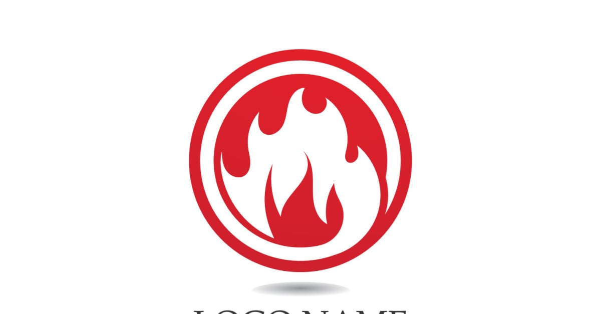 Fire and flame oil and gas symbol vector logo v74