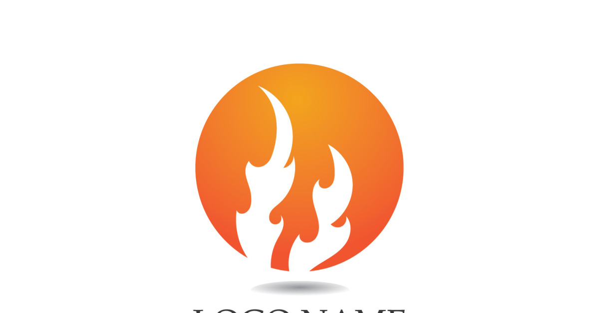 Fire and flame oil and gas symbol vector logo v76