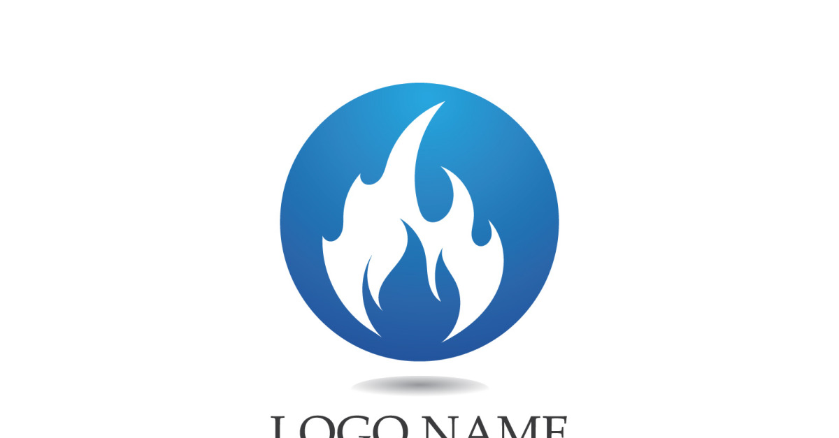 Fire and flame oil and gas symbol vector logo v89