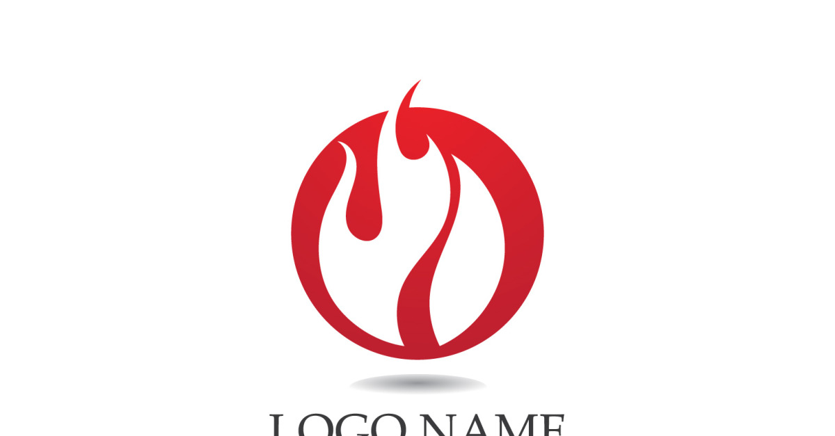 Fire and flame oil and gas symbol vector logo v95