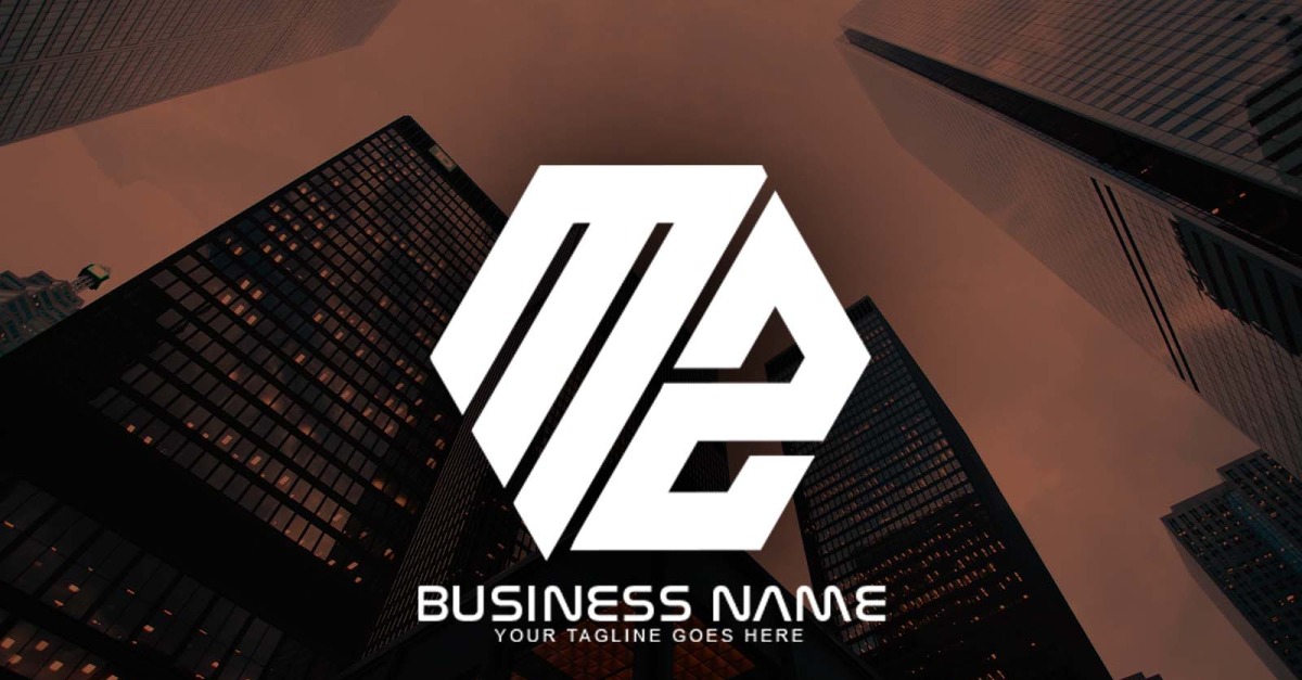 Professional Polygonal MZ Letter Logo Design For Your Business - Brand ...
