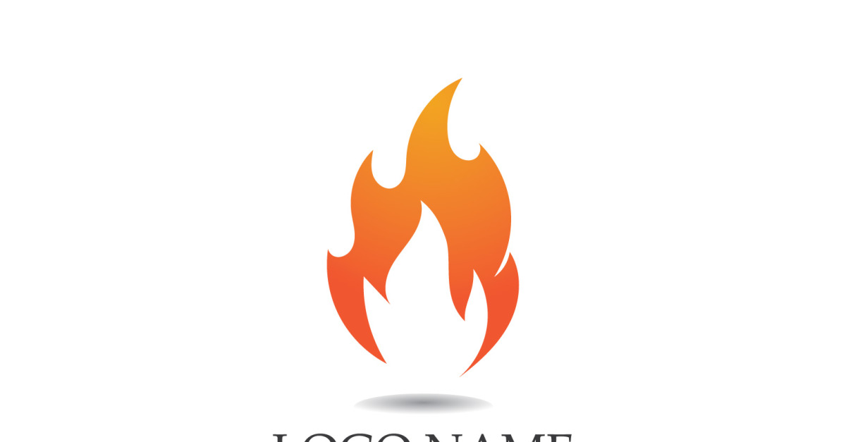 Ateş ve alev petrol ve gaz sembolü vektör logo versiyonu 21