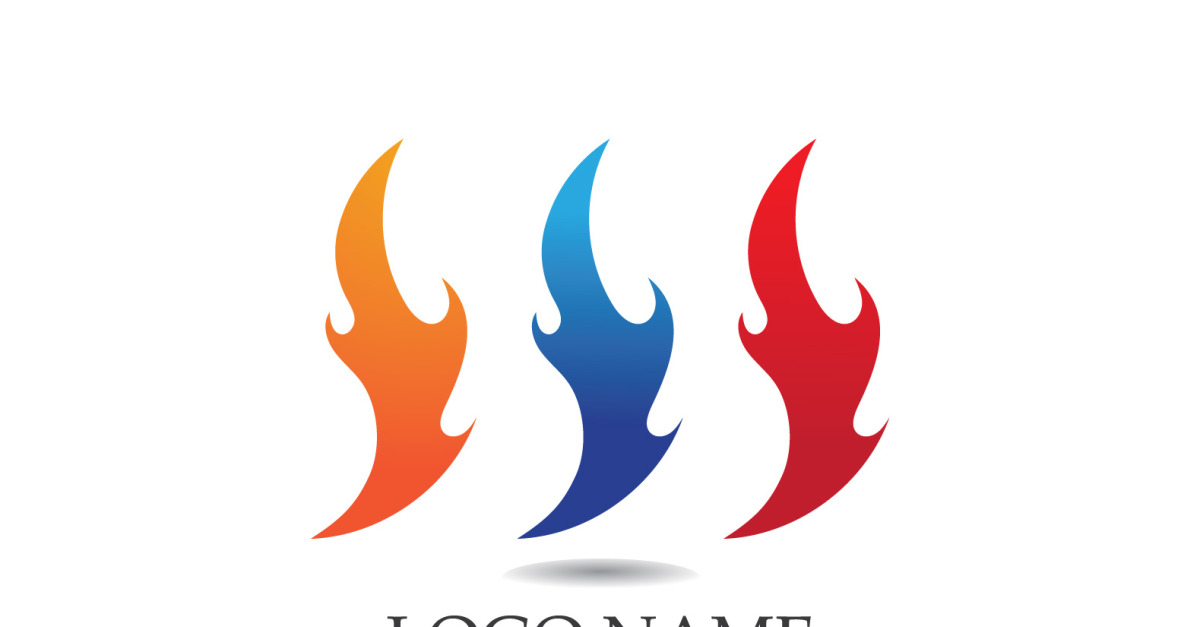 Ateş ve alev petrol ve gaz sembolü vektör logo versiyonu 56