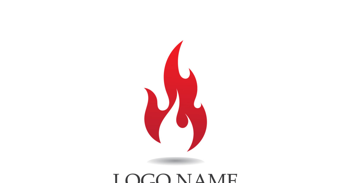 Feu et flamme pétrole et gaz symbole vector logo version 29