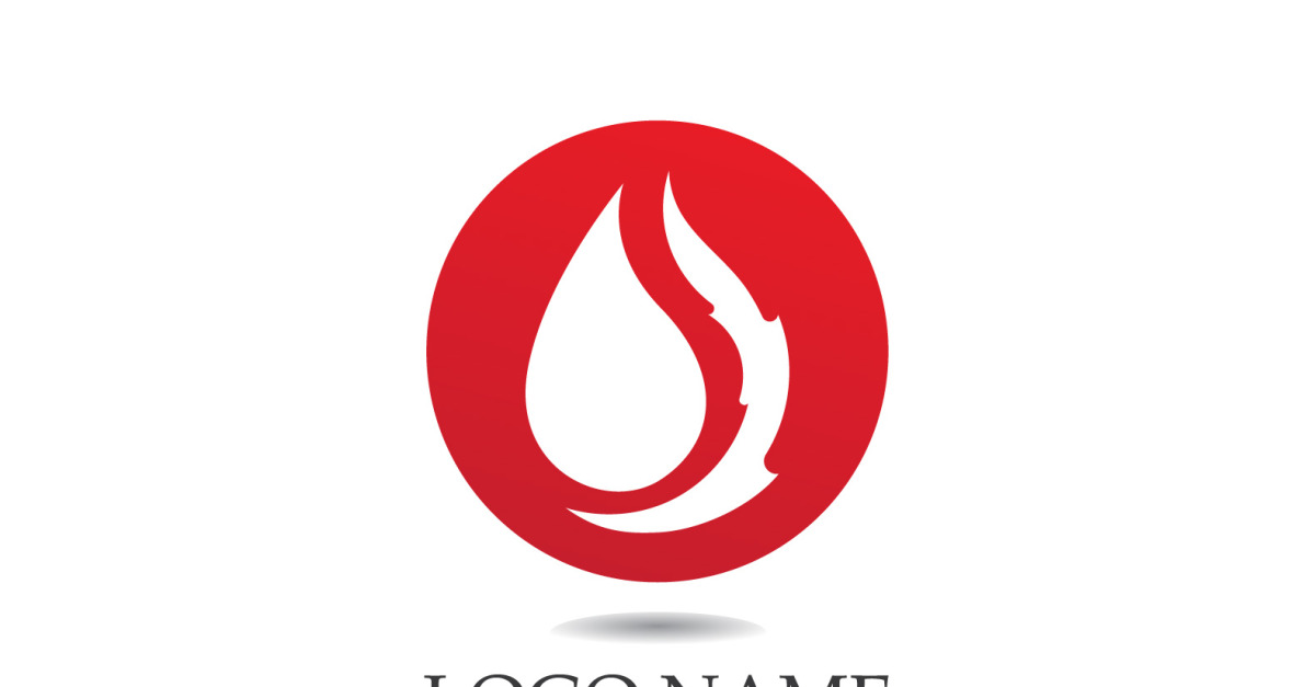 Fire and flame oil and gas symbol vector logo v116