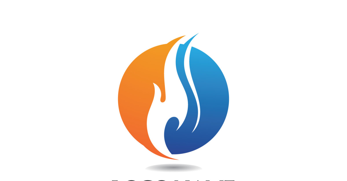 Fire and flame oil and gas symbol vector logo v121