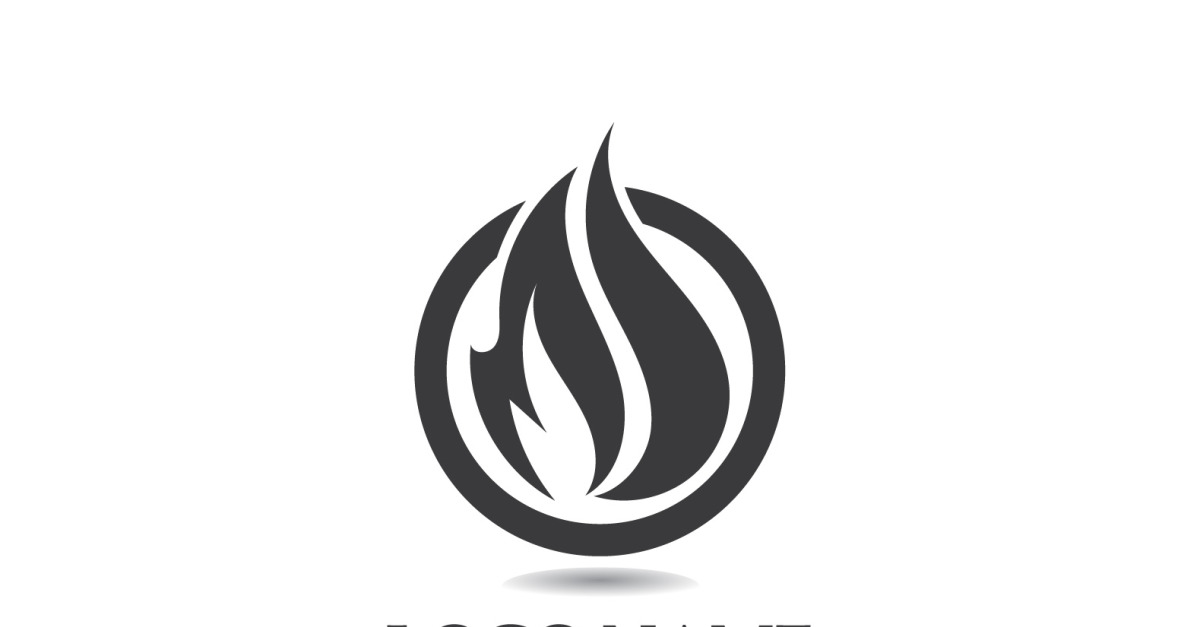 Fire and flame oil and gas symbol vector logo v123