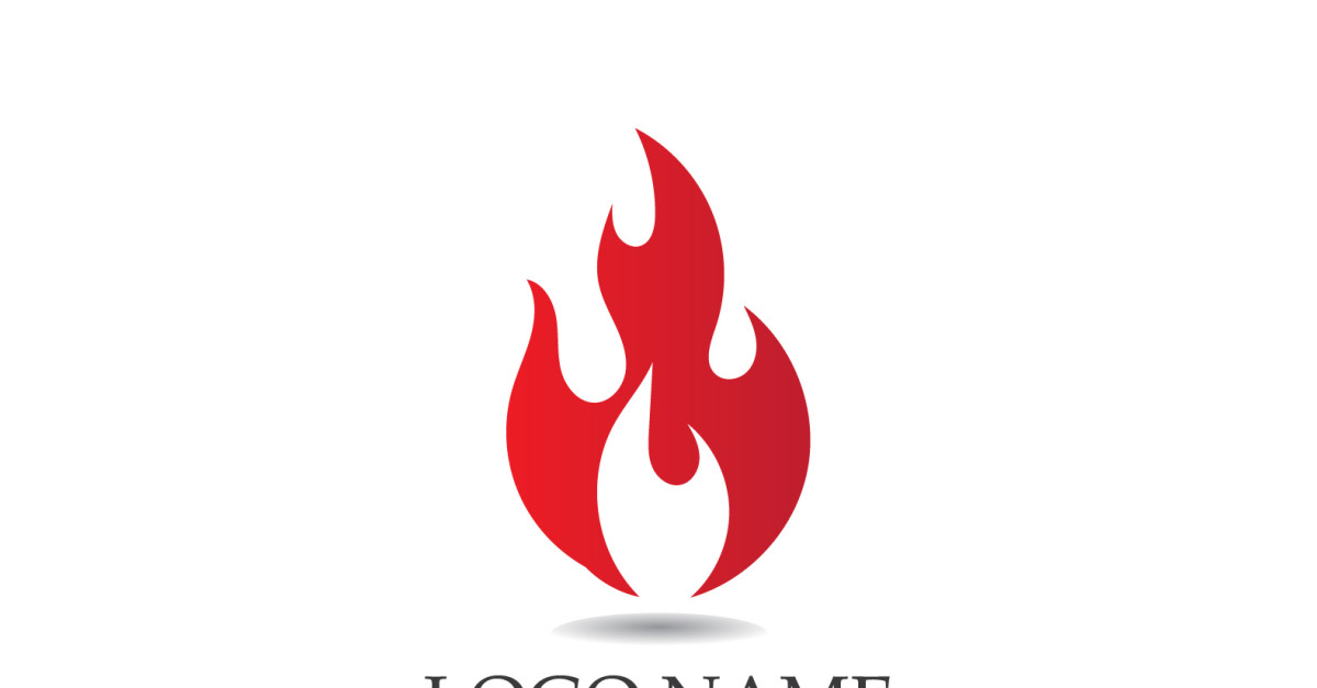 Fire and flame oil and gas symbol vector logo version 52