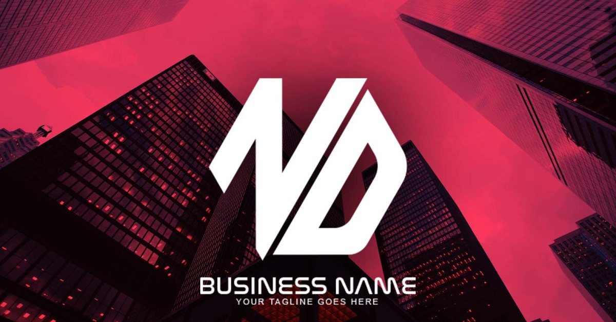 Professional Polygonal ND Letter Logo Design For Your Business - Brand ...