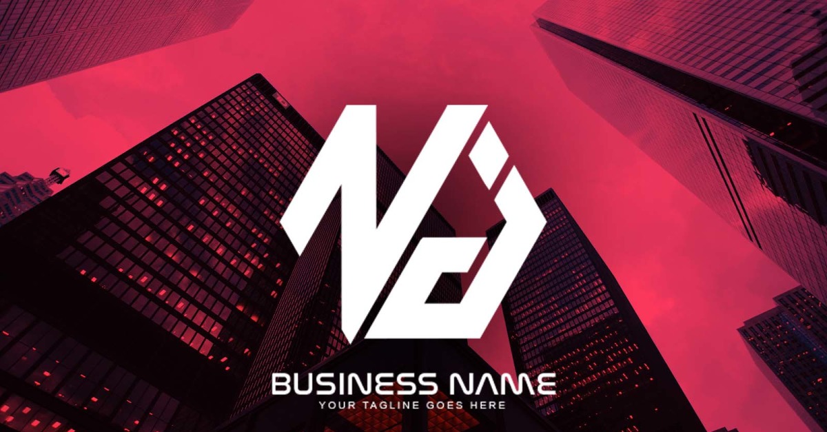 Professional Polygonal NJ Letter Logo Design For Your Business - Brand ...