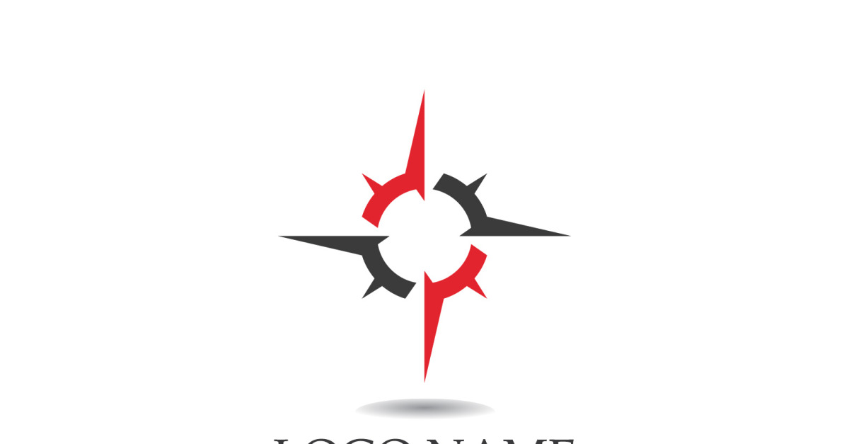 Compass map logo and symbol vector v10 - TemplateMonster