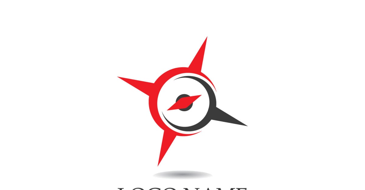 Compass map logo and symbol vector v13 - TemplateMonster