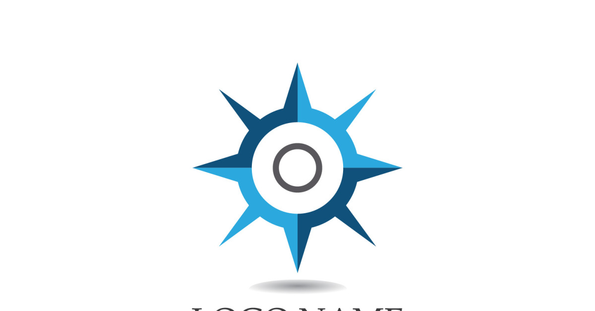 Compass map logo and symbol vector v14 - TemplateMonster
