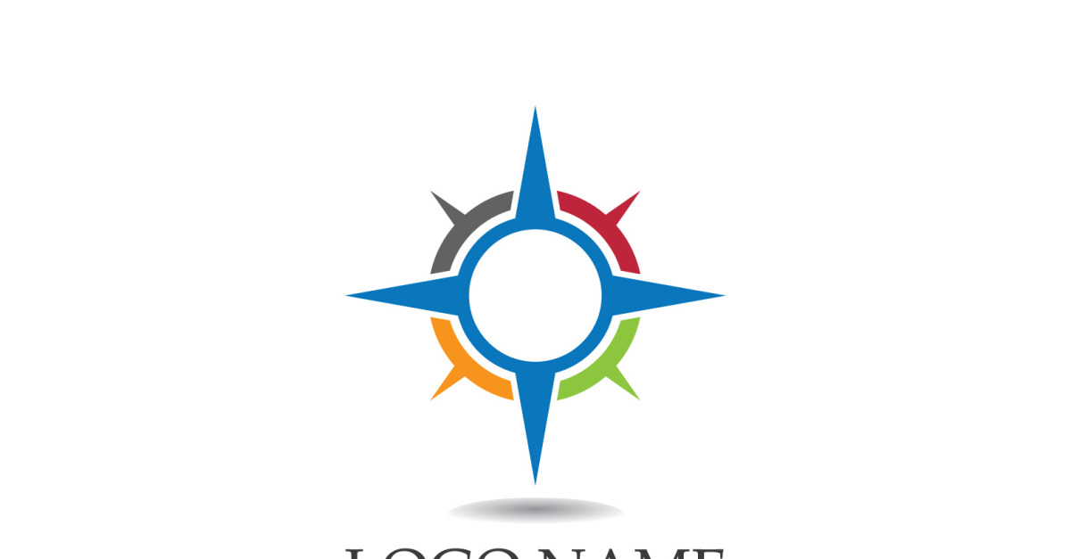 Compass map logo and symbol vector v20 - TemplateMonster