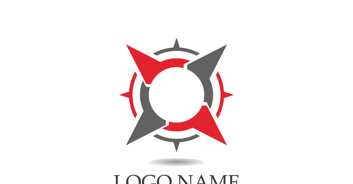 Compass map logo and symbol vector v25 - TemplateMonster