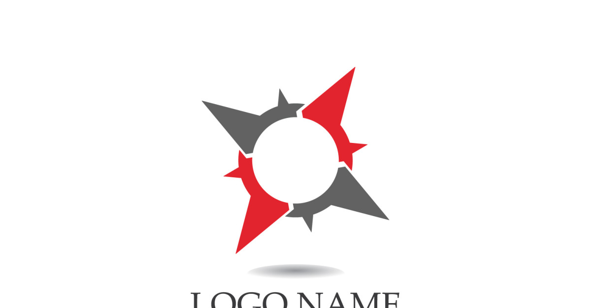 Compass map logo and symbol vector v26 - TemplateMonster