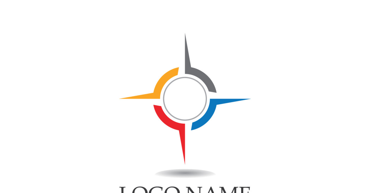 Compass map logo and symbol vector v3 - TemplateMonster