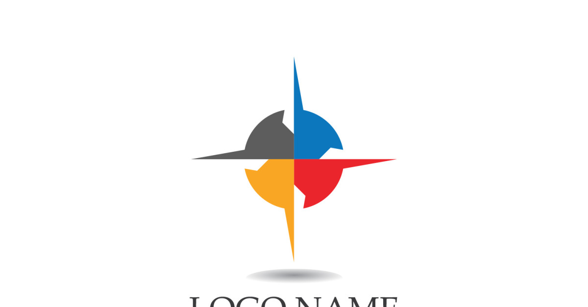 Compass map logo and symbol vector v4 - TemplateMonster