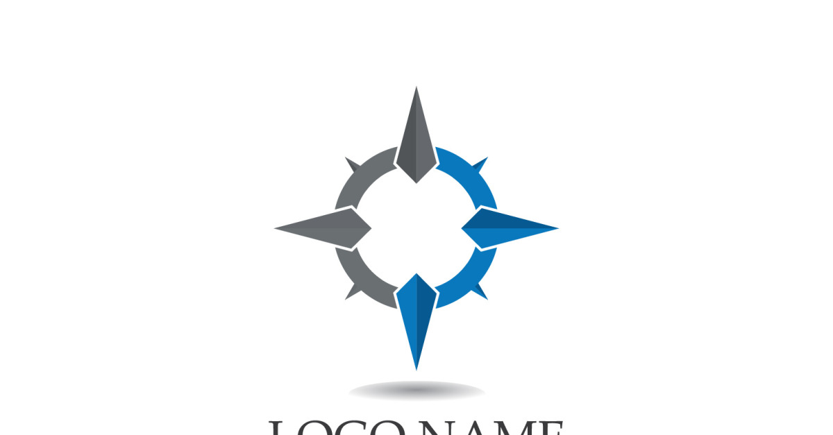 Compass map logo and symbol vector v5 - TemplateMonster