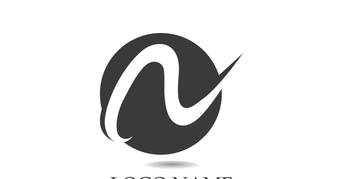 N initial business name logo vector design v13