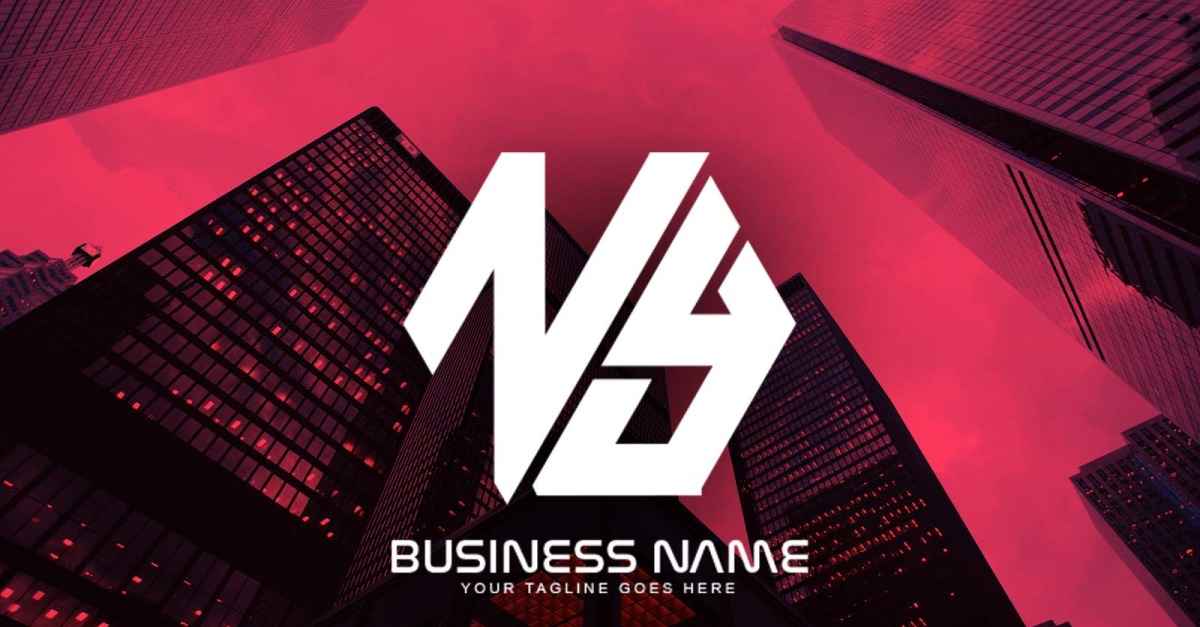Professional Polygonal NY Letter Logo Design For Your Business - Brand ...