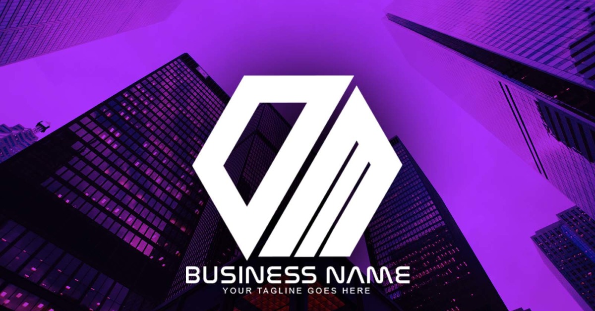 Professional Polygonal OM Letter Logo Design For Your Business - Brand ...