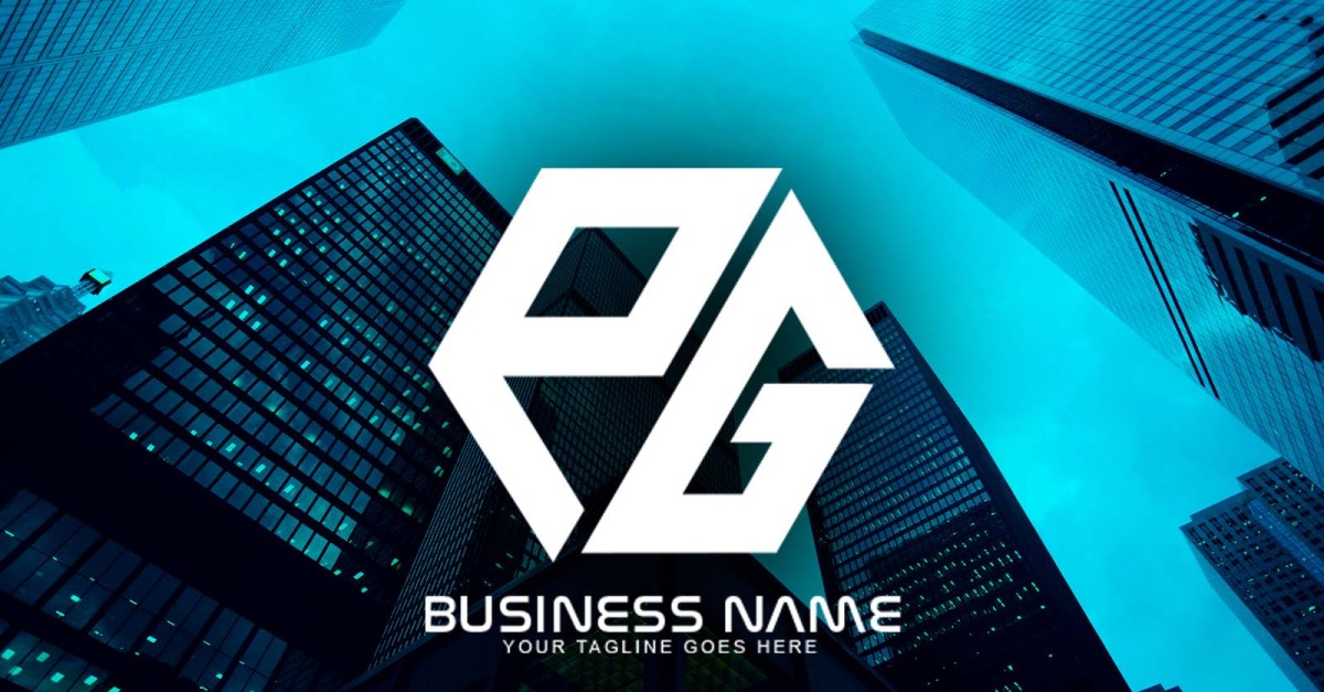 Professional Polygonal PG Letter Logo Design For Your Business - Brand ...