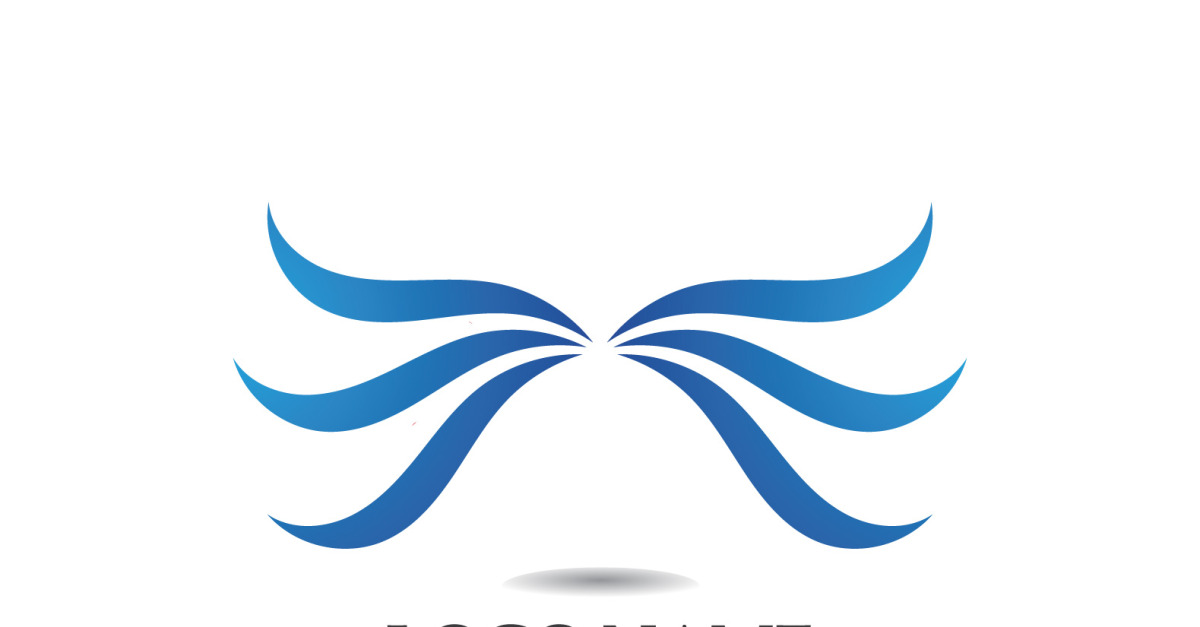 Water wave logo beach blue template design v58