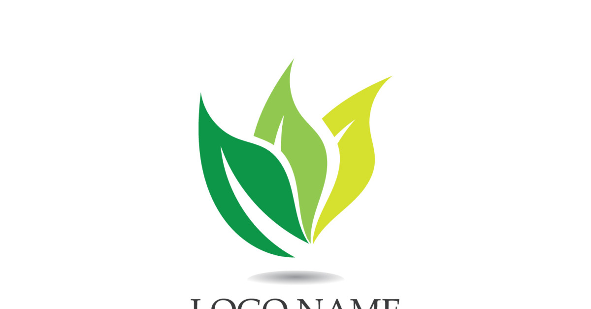 Green eco leaf nature fresh logo vector v2 - TemplateMonster