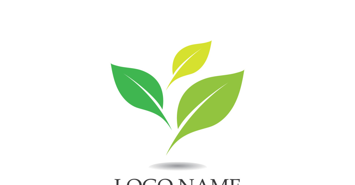 Green eco leaf nature fresh logo vector v8 - TemplateMonster