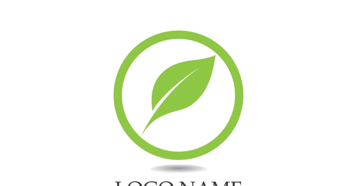 Green eco leaf nature fresh logo vector v43 - TemplateMonster
