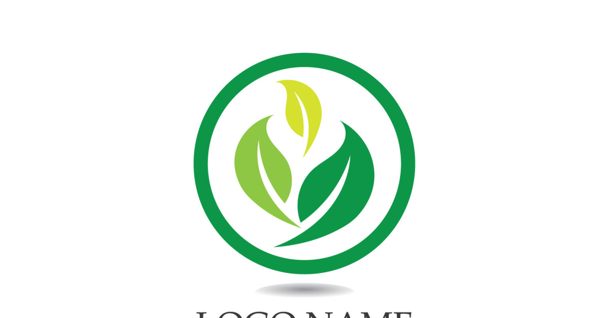 Verde eco hoja naturaleza fresca logo vector v36