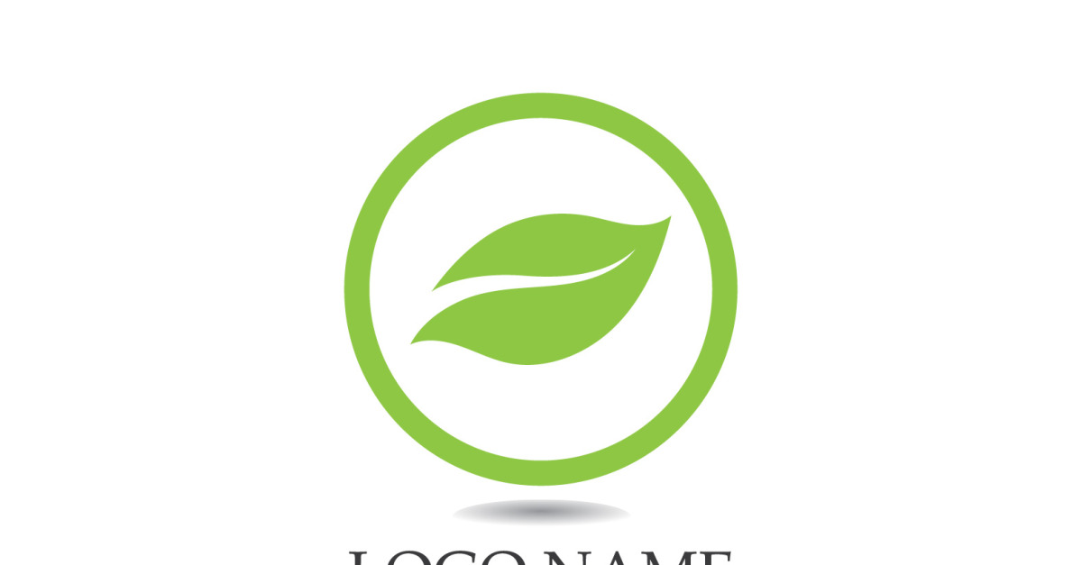 Verde eco hoja naturaleza fresco logo vector v44