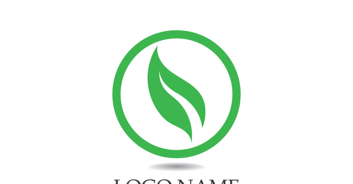 Yeşil eko yaprak doğa taze logo vektörü v42 - TemplateMonster