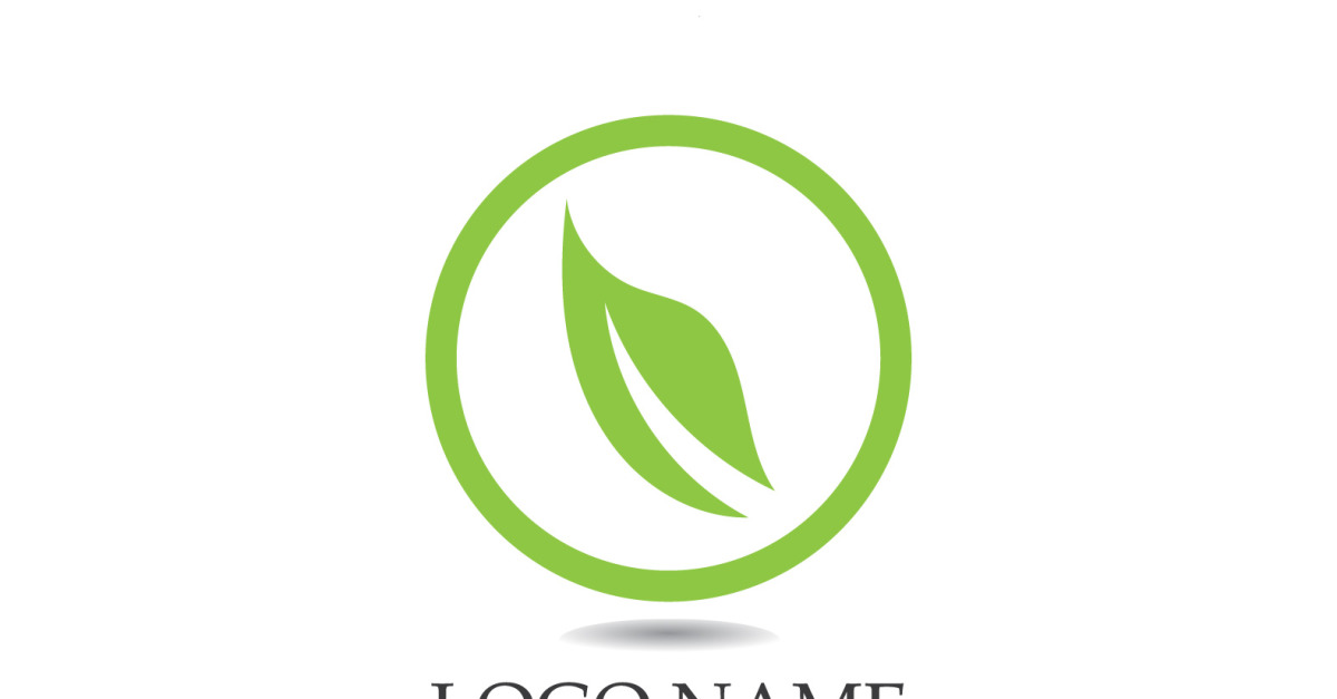 Yeşil eko yaprak doğa taze logo vektörü v46 - TemplateMonster