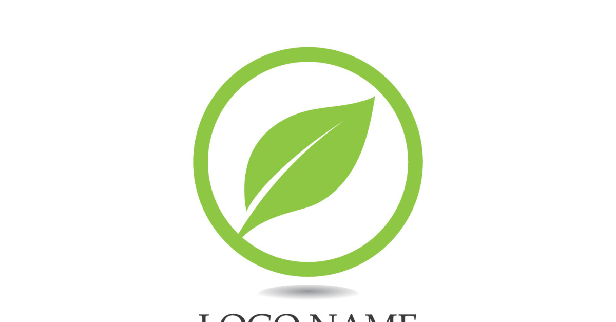 Yeşil eko yaprak doğa taze logo vektörü v48 - TemplateMonster