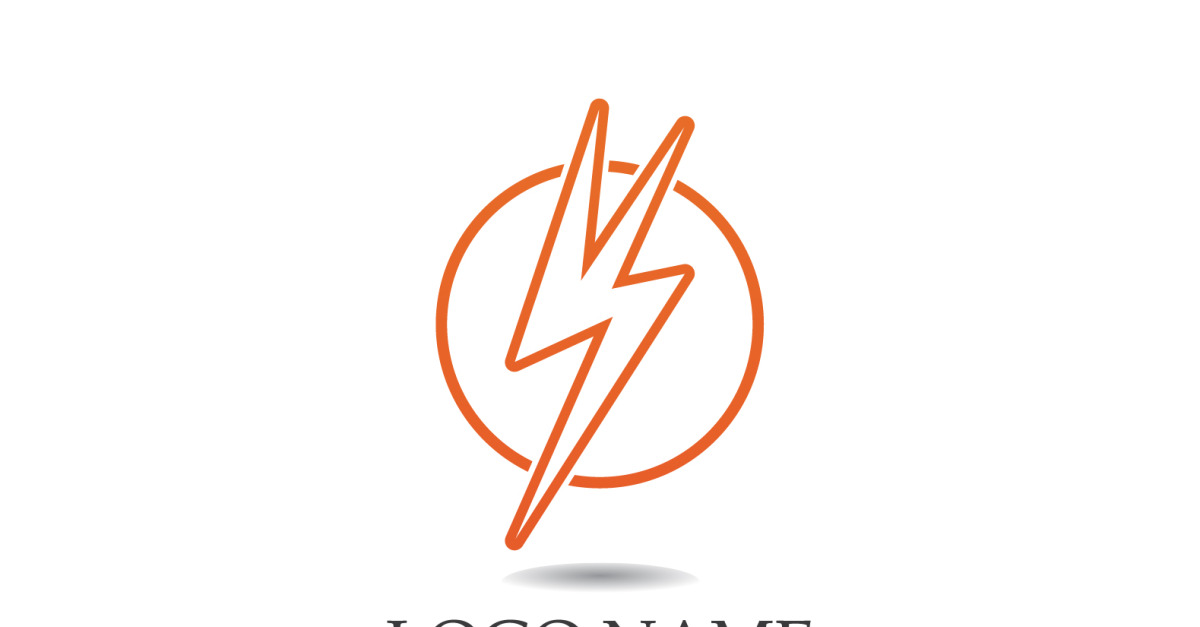 Thunderbolt lightning power logo vector v12