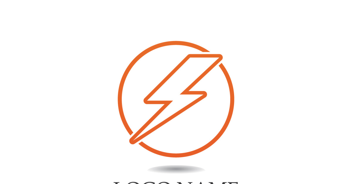 Thunderbolt lightning power logo vector v16