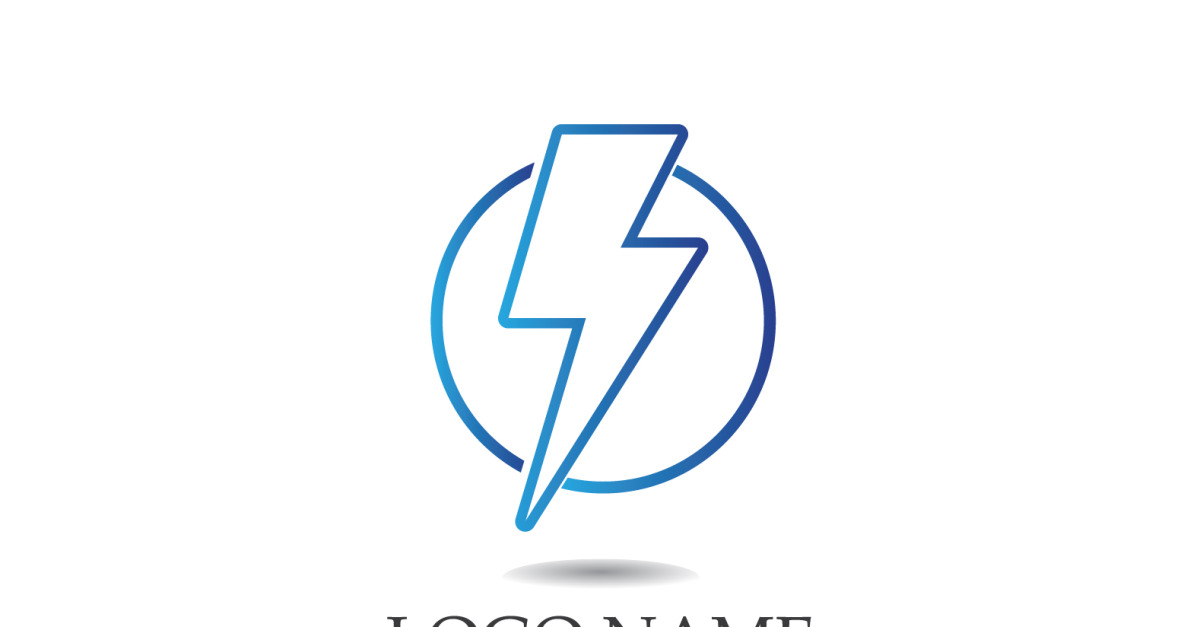 Thunderbolt lightning power logo vector v17