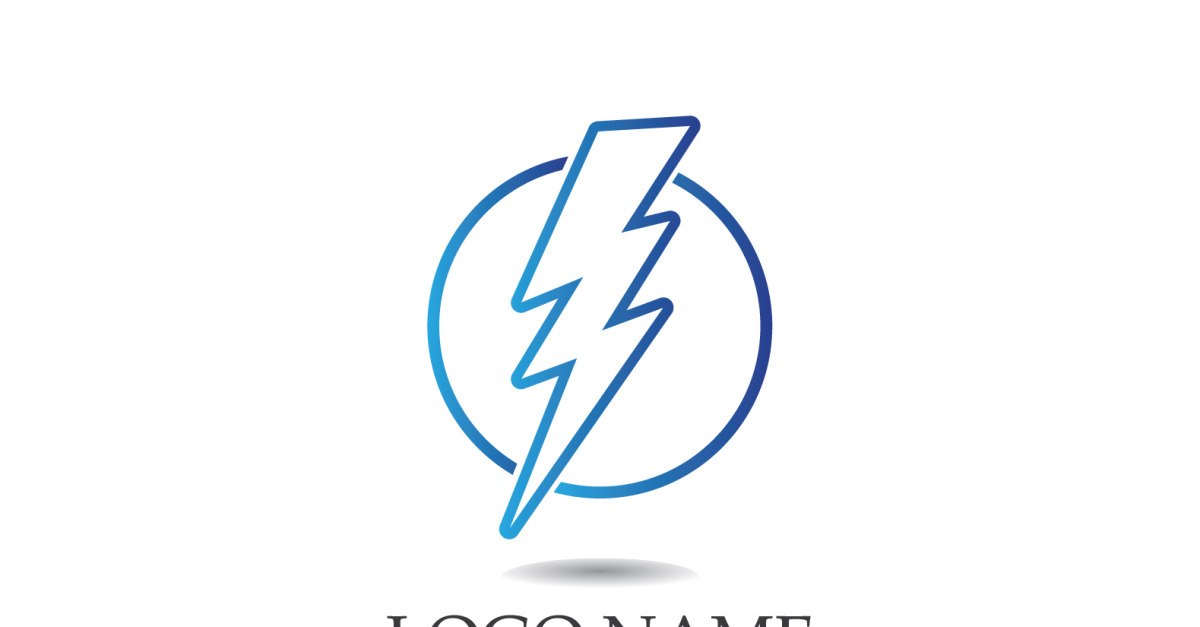 Thunderbolt lightning power logo vector v20