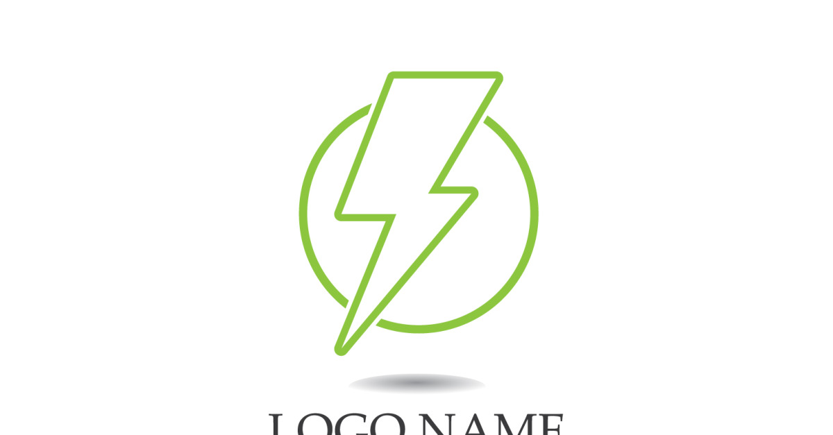 Thunderbolt lightning power logo vector v25
