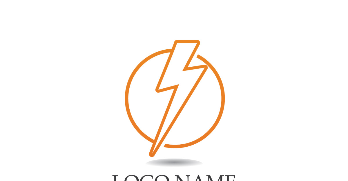 Thunderbolt lightning power logo vector v2 - TemplateMonster