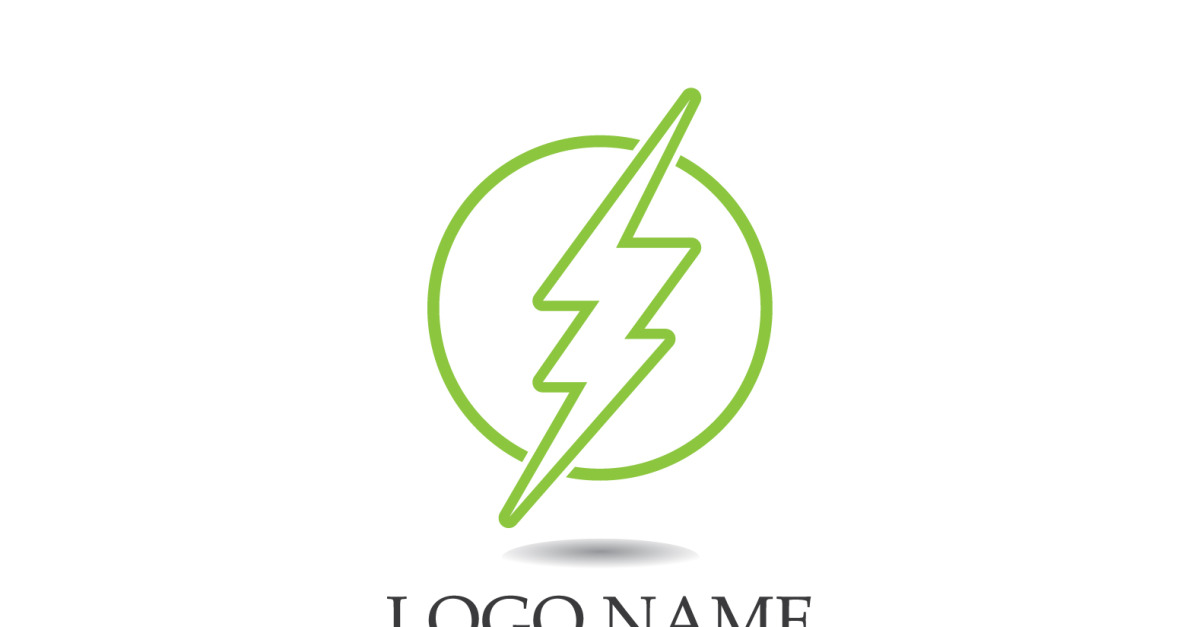 Thunderbolt lightning power logo vector v31