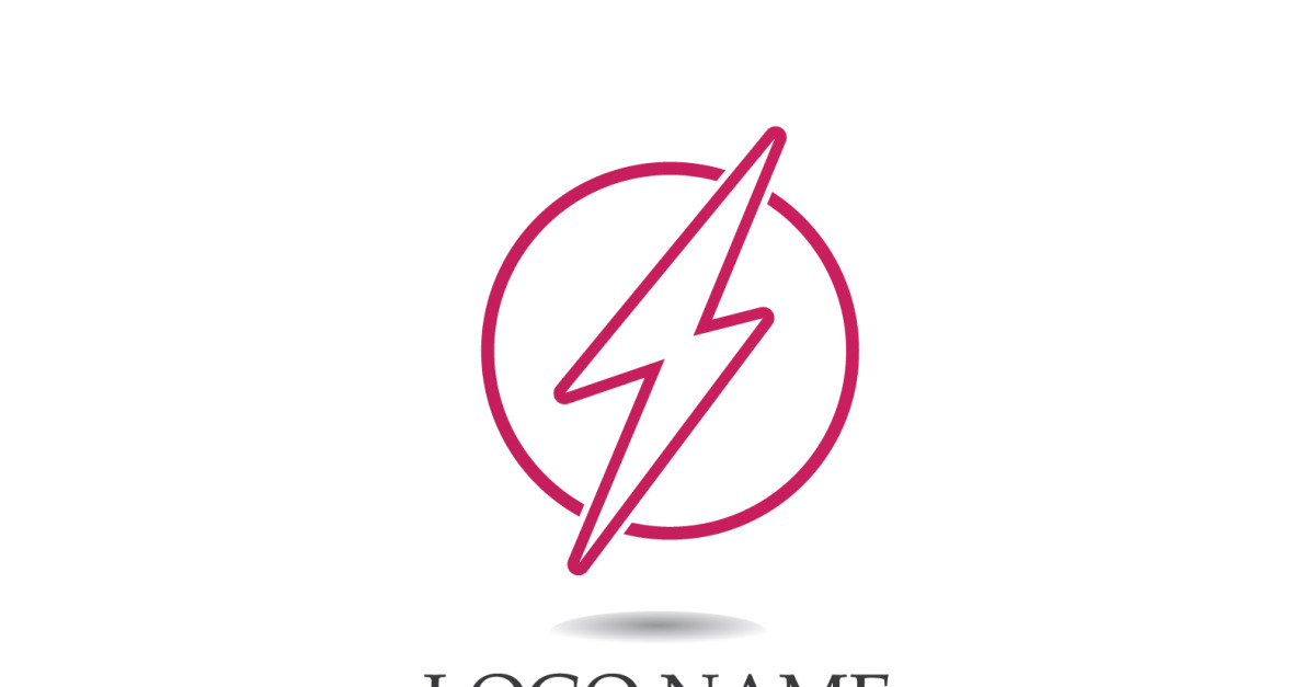 Thunderbolt lightning power logo vector v35