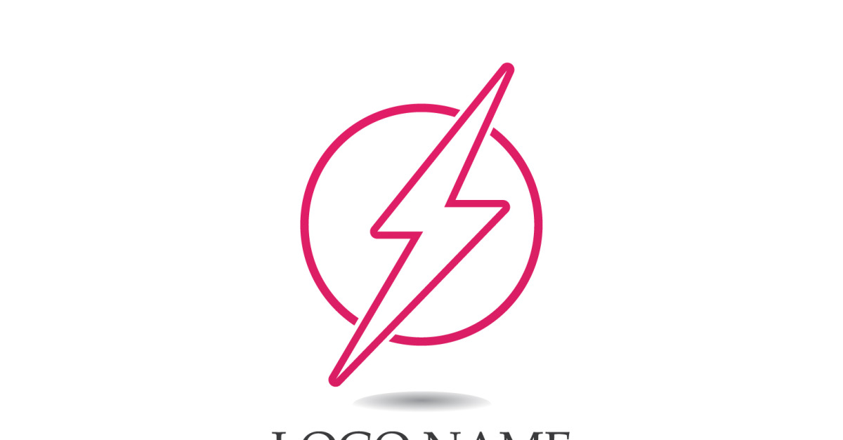 Thunderbolt lightning power logo vector v37