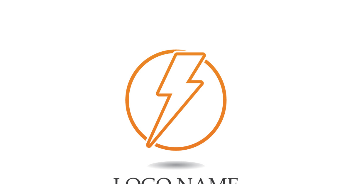 Thunderbolt lightning power logo vector v4 - TemplateMonster